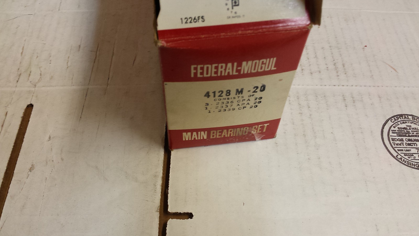 194.5 195 PONTIAC TEMPEST MAIN BEARINGS 4 CYLINDER 4128M .020 UNDER NOS ...