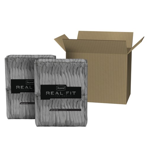 Depend Real Fit for Men Incontinence Maximum Absorbency Briefs, Small ...