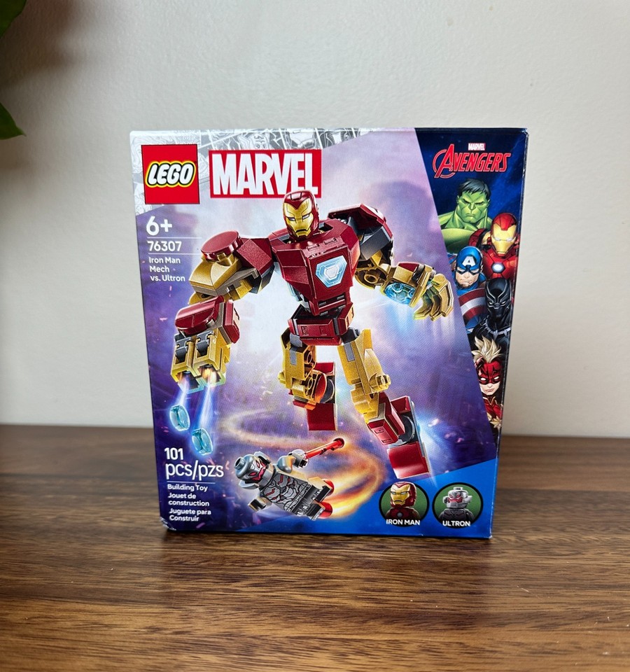 LEGO Marvel Iron Man Mech vs. Ultron Superhero NEW Unopened Box 76307 ...