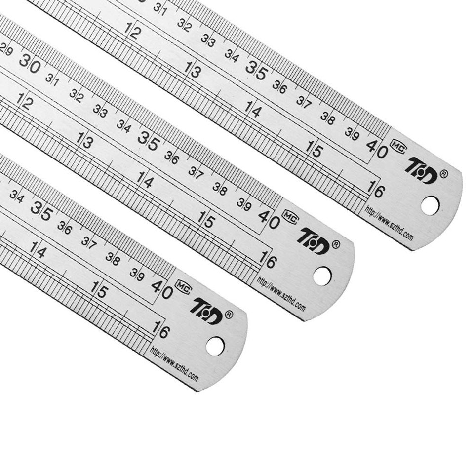 Ruler Metal Straight Edge Stainless Steel Ruler 16 Inch Ruler Set ...
