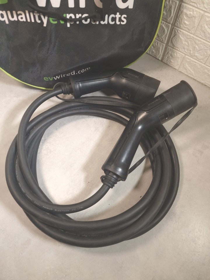 EV Wired Electric Vehicle Charging Cables 5m & Free Carry Case | eBay