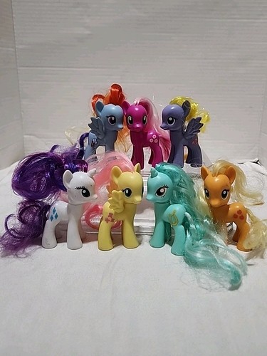My Little Pony G4 Figure Lot Of 7 Brushable Hair 3” Hasbro | eBay