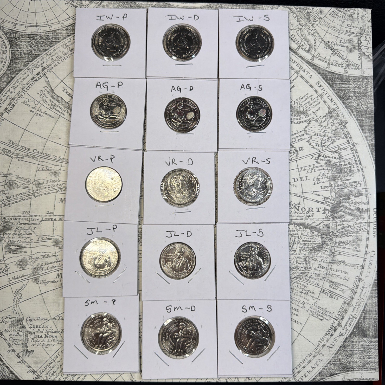 2025 P D S AMERICAN WOMEN QUARTERS All 15 Coins, Taken from Mint ...