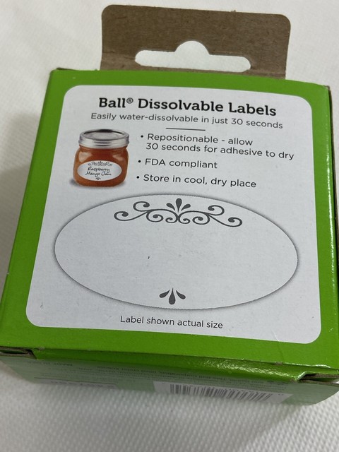 BALL Dissolvable Labels Set of 60 Regular 1 for sale online | eBay