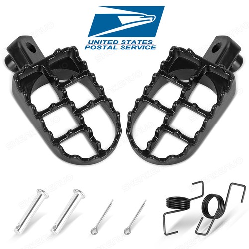 Motorcycle Foot Pegs Footrest Pedals Wide Fat Footpegs Racing Dirt Bike ...