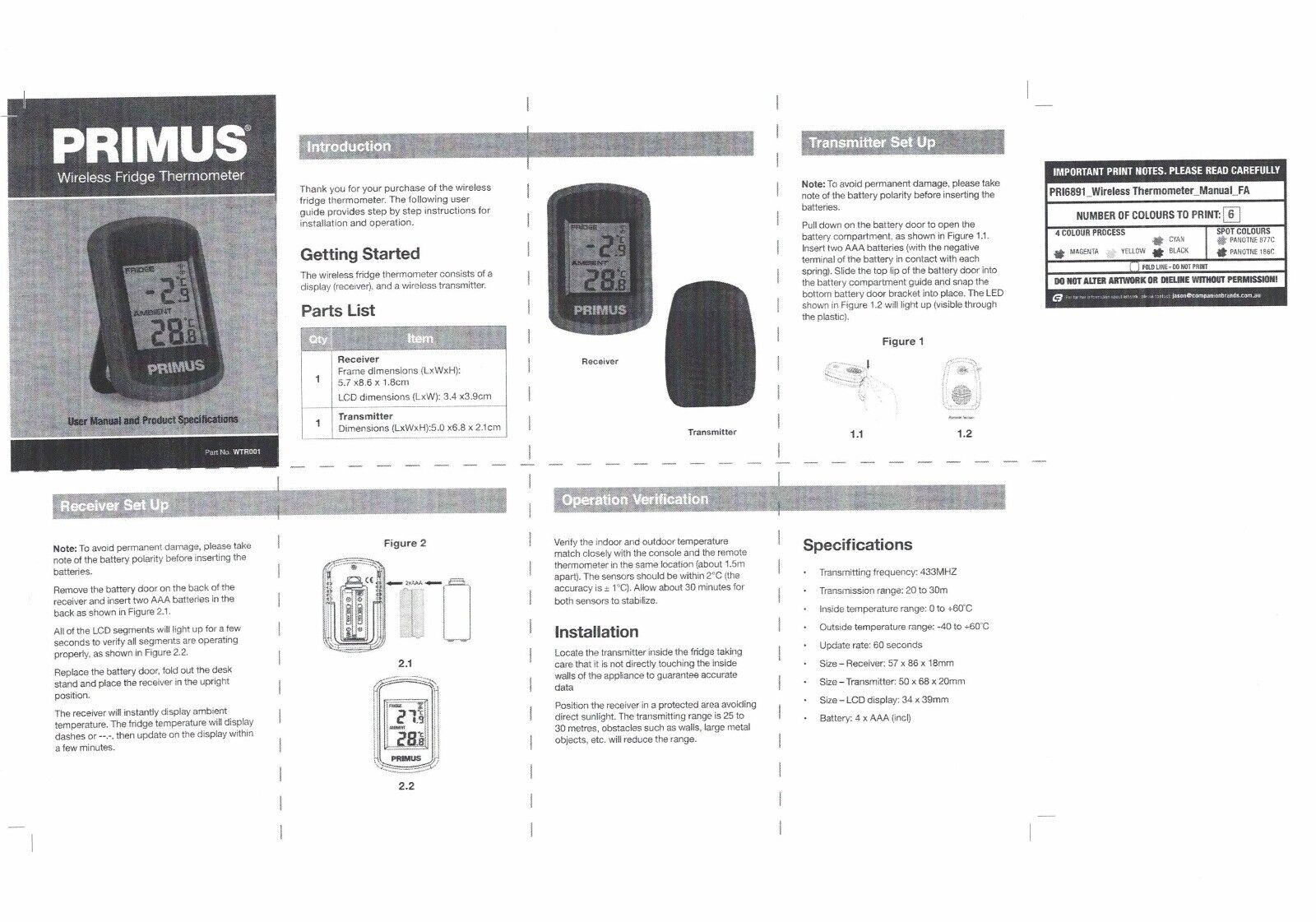 Wireless Fridge Thermometer LCD Digital Engel Waeco Caravan WRT001 ...
