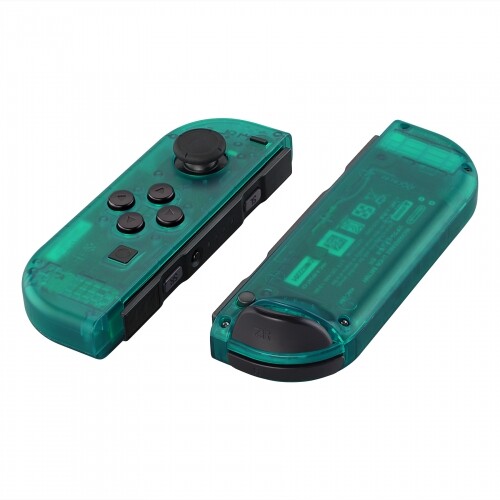 NEW Nintendo Switch Replacement SHELL Joycons Clear Emerald Green Joy ...