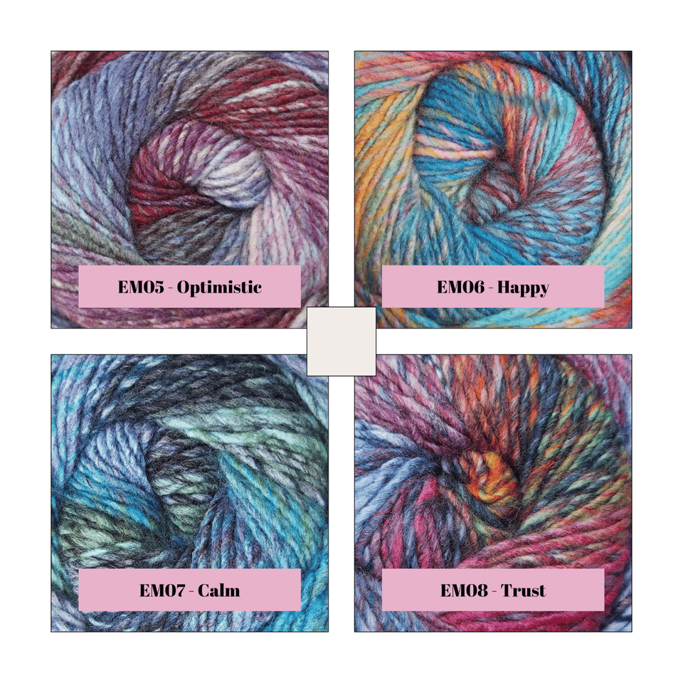 Emotions DK 150g Wool Yarn by James C Brett, Ombre Colour Effect ...