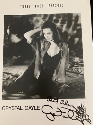 Crystal Gayle 8x10 SIGNED PHOTO Autograph Amazing Three Good Reasons | eBay
