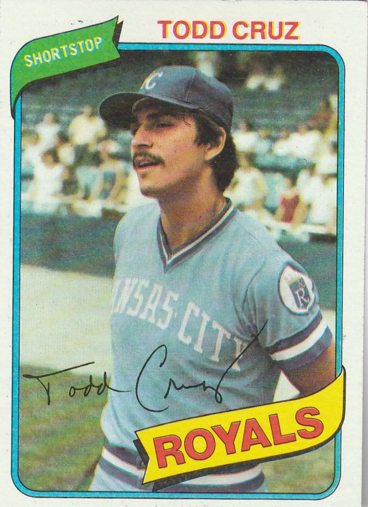 FREE SHIPPING-MINT-1980 TOPPS #492 TODD CRUZ ROYALS (FACSIMILE ...