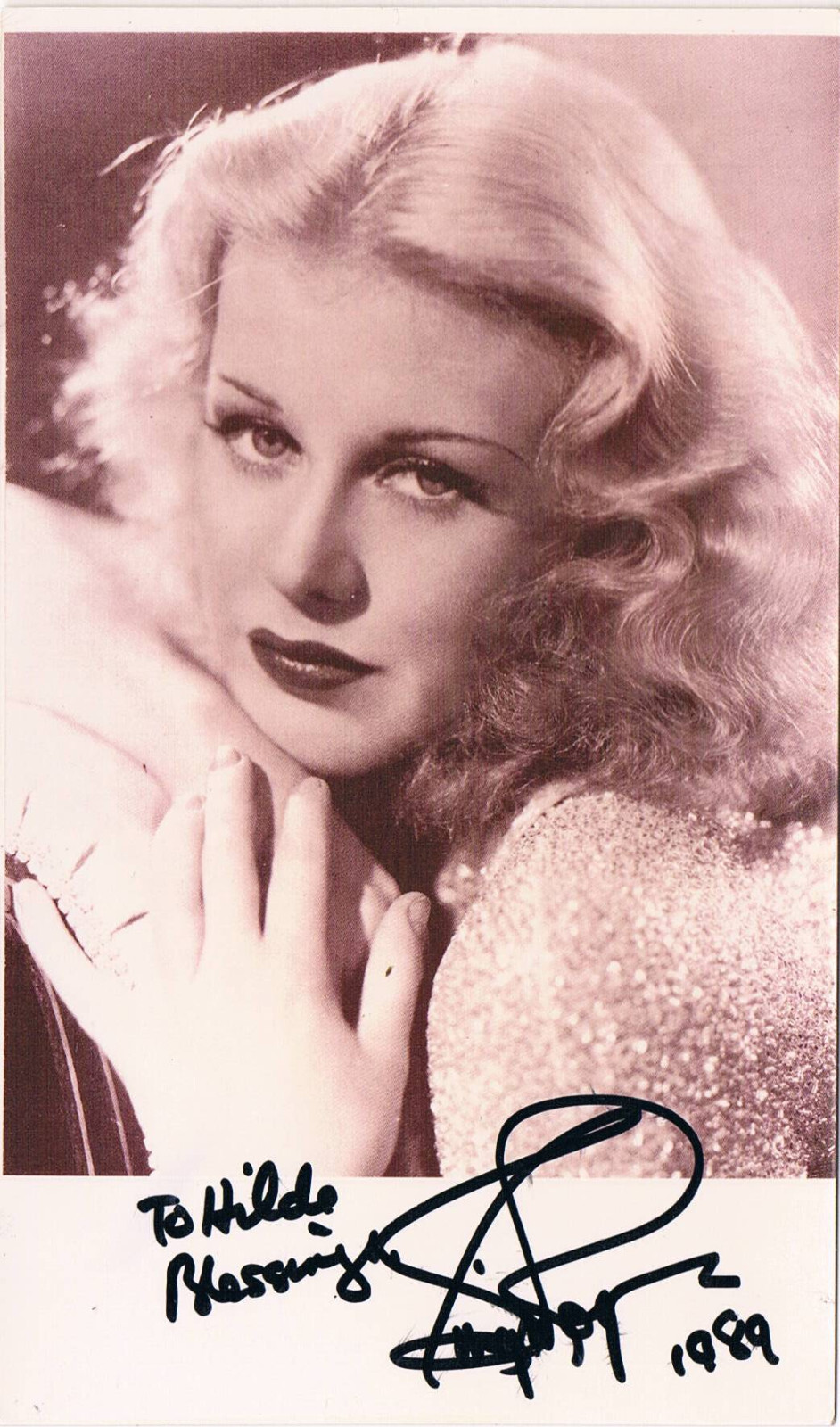 Ginger Rogers 1911-95 genuine autograph signed photo 3.5"x5.5" US ...