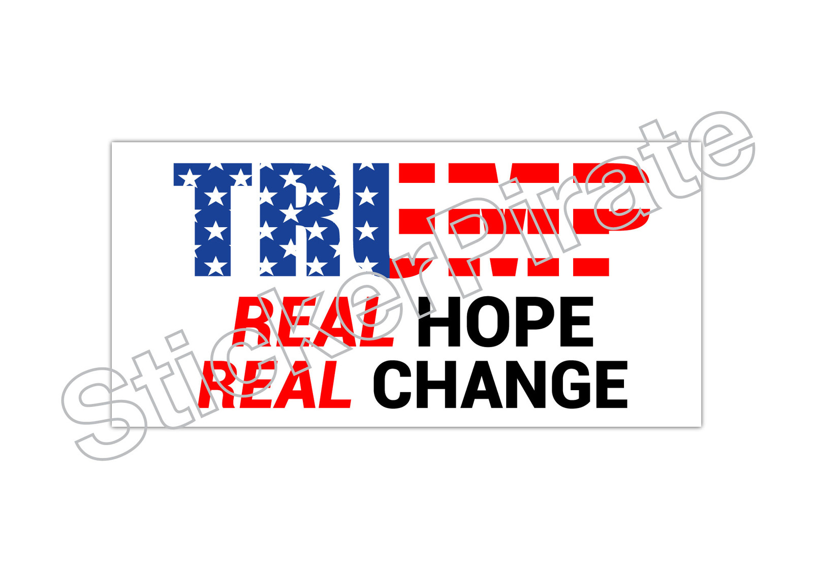 Trump Real Hope Real Change Bumper Sticker TRS 232 | eBay