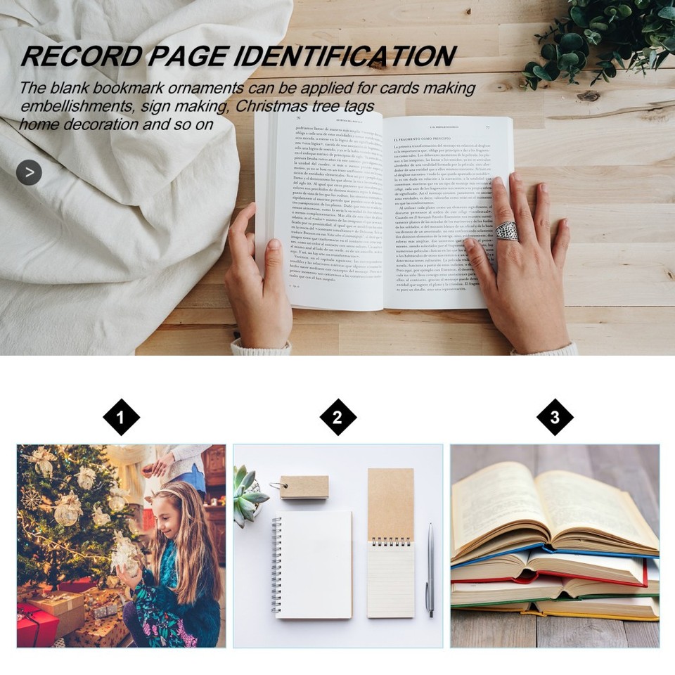 5 Pcs Paper Bookmark Tag Plain Bookmarks to Decorate Make Your Own ...