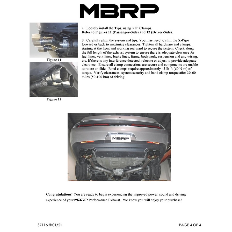 MBRP S71163CF Stainless Steel Cat Back Exhaust for 2015-16 Dodge ...