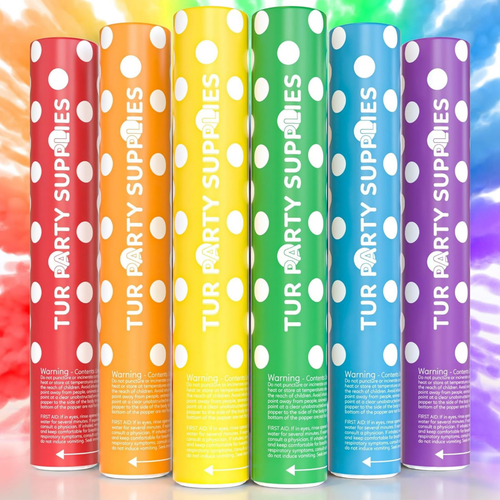 6 Rainbow Color Run Party Powder Popper For Graduation Birthday Wedding ...