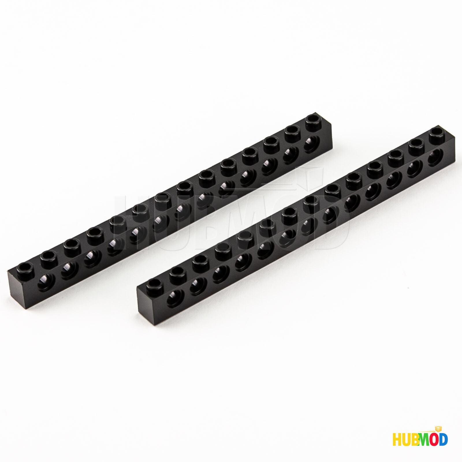 Lot of 2 Genuine LEGO Technic 32018 Black 1x14 with 13 Axle Holes ...