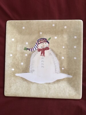 Oneida “SNOWMATES" Square Dessert/Salad Plate 8” Debbie Taylor | eBay