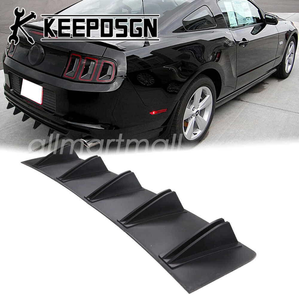 Rear Bumper Diffuser Lip Splitter Spoiler Shark Fins Body Kit for Ford ...