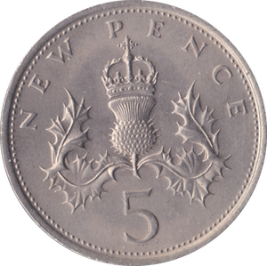 1968 - 1990 Large 5p Five Pence Circulated CIRC collectible British ...
