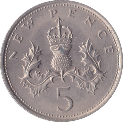 1968 - 1990 Large 5p Five Pence Circulated CIRC collectible British ...