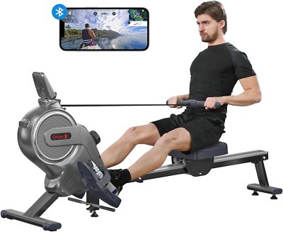 LCD Fitness Magnetic Rowing Machine Rower 16 Levels of Adjustable ...