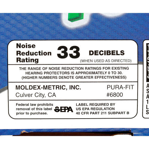 Moldex 6800 Purafit Tapered Earplugs Soft Foam NRR33 Uncorded Quantity ...