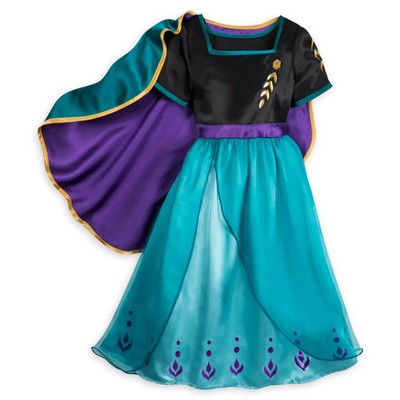 Disney Frozen Princess Anna Sleep Gown Satin Nightshirt for Girls Size ...
