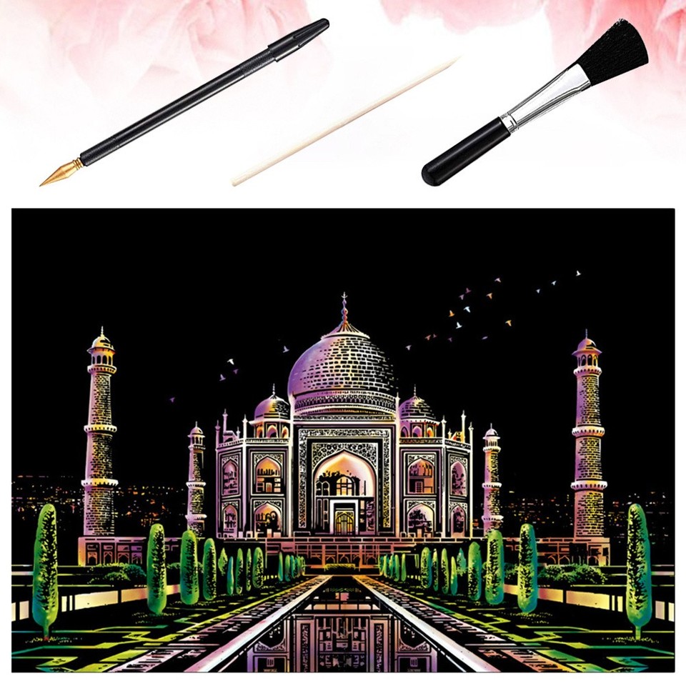 Kit Dipingere Bambini Set Pennelli Pittura Strumenti Scratchboard | eBay