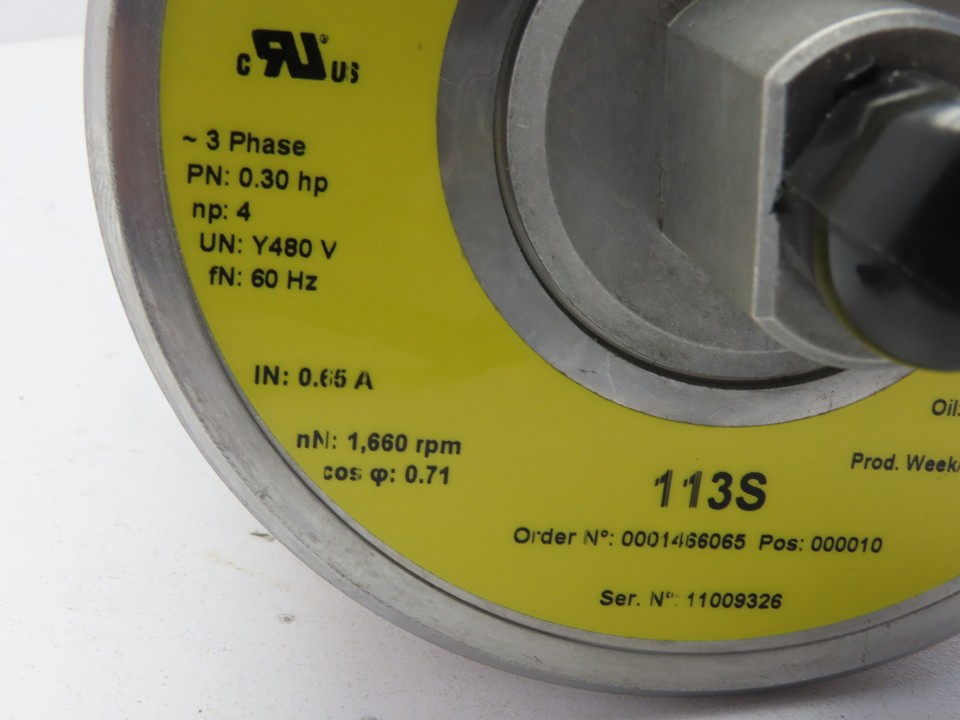 Interroll 113S Belt Conveyor Drum Motor Roller P6113 20"Wide 168FPM ...