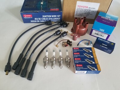 Toyota 18RC Pickup, Celica, Corona Tune Up Kit Wire Set,Spark Plugs Cap ...