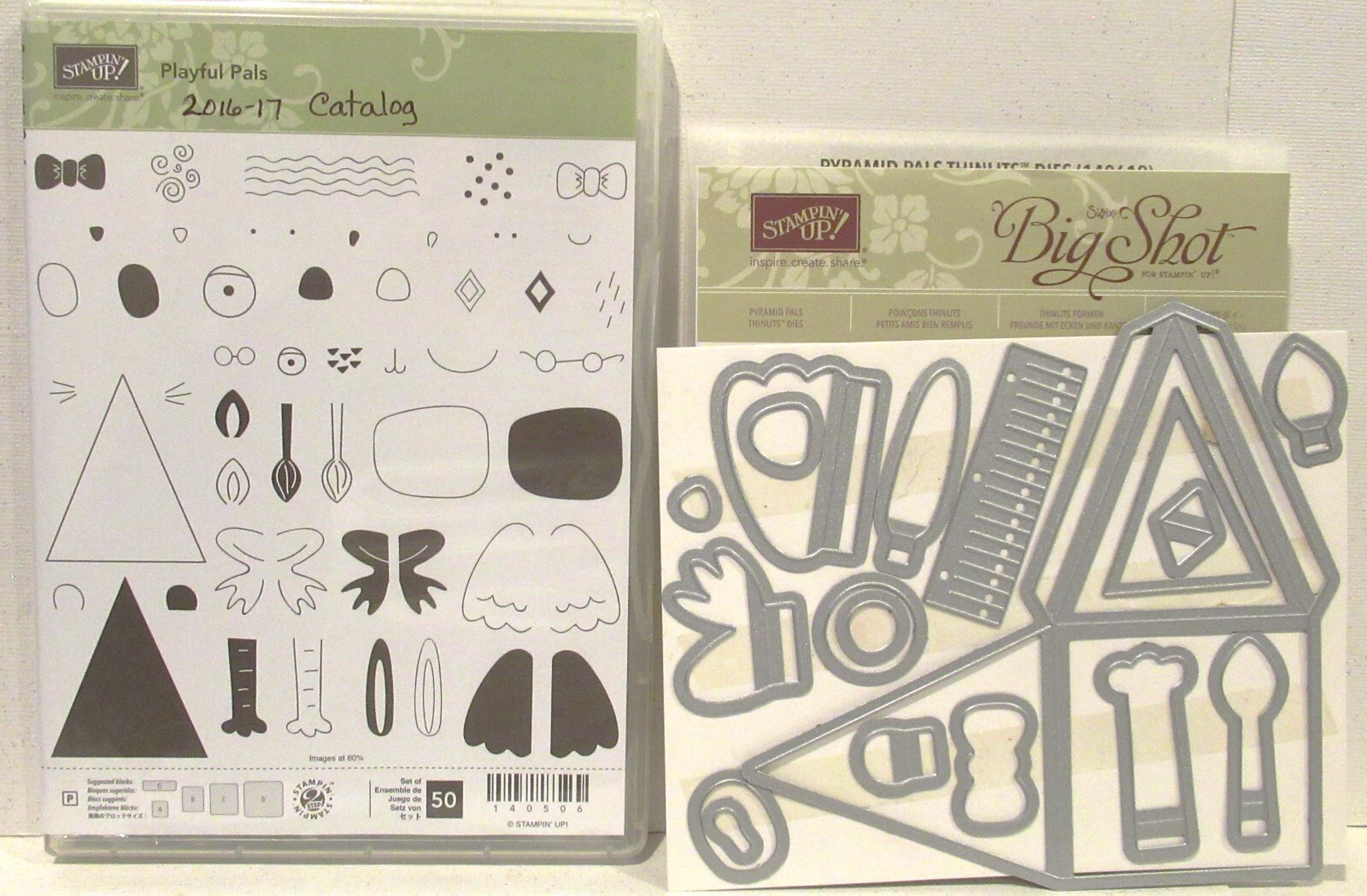 Stampin Up PLAYFUL PALS Stamps & PYRAMID PALS Thinlits Dies NEW Frog ...