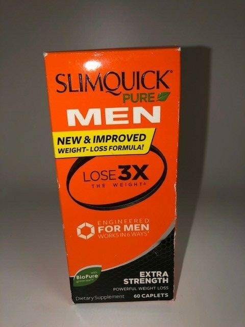 SLIMQUICK Pure Men Dietary Supplement 60 Count Lose 3x The Weight for ...