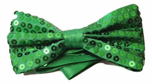 Unisex Bow Tie Glitter Sparkly Sequin Dickie Dicky Dance Party Fancy ...