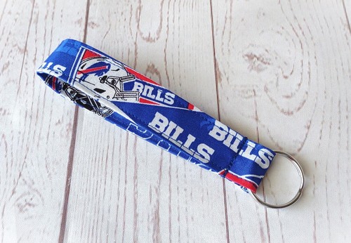 Handmade 1" Wrist Strap Keychain Key Fob Zipper Pull Wristlet NFL ...