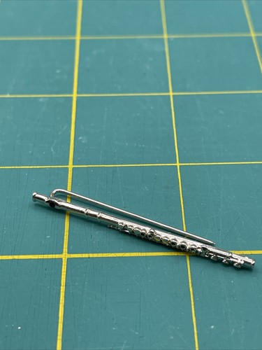 925 Sterling Silver Future Primitive USA Black Enamel Flute Pin Brooch | eBay