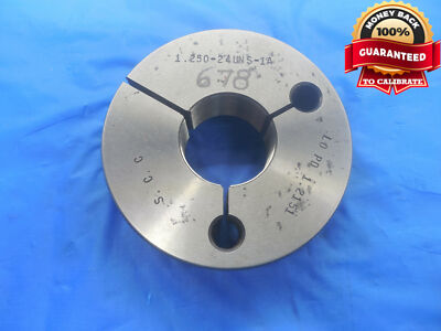 1 1/4 24 UNS 1A THREAD RING GAGE 1.25 NO GO ONLY P.D. = 1.2151 NS-1A ...
