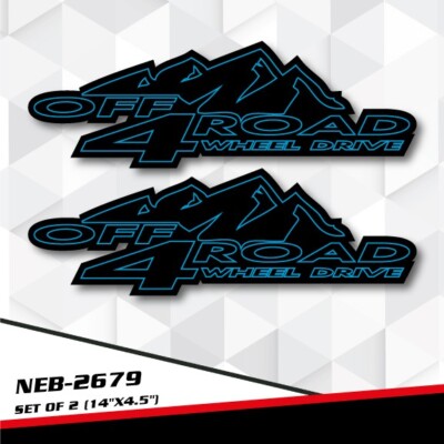 4X4 OFFROAD DECALS STICKERS 4WD For FORD CHEVY DODGE TOYOTA GMC CANYON ...