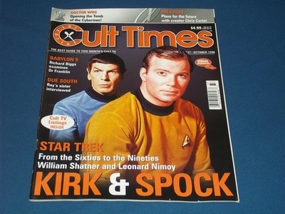 1998 OCTOBER CULT TIMES MAGAZINE - SHATNER & NIMOY KIRK & SPOCK COVER ...