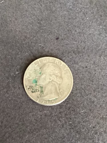 1965 Washington Quarter No Mint Mark Rim Letter Filled A Errors US Coin ...