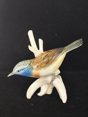 Vintage Karl Ens Hand-Painted Porcelain Bird on a Branch - Blue ...
