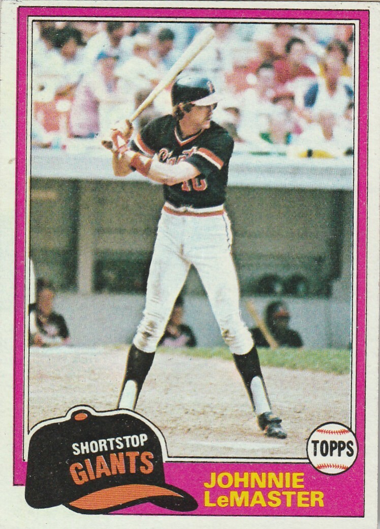 FREE SHIPPING-MINT-1981 Topps #84 Johnnie LeMaster Giants PLUS BONUS ...
