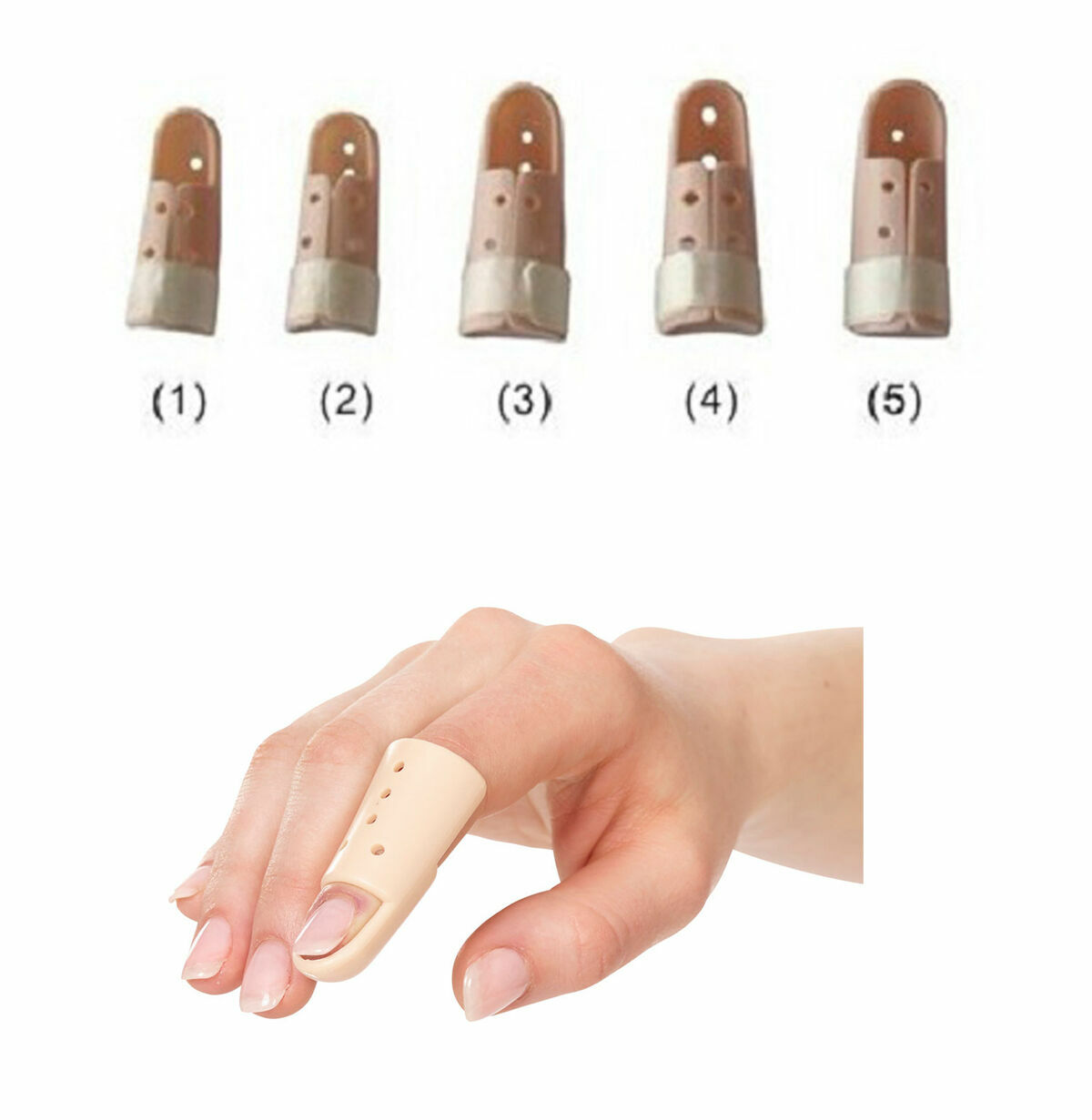 Plastic Mallet Finger Splint Brace Protection DIP Joint Support ...