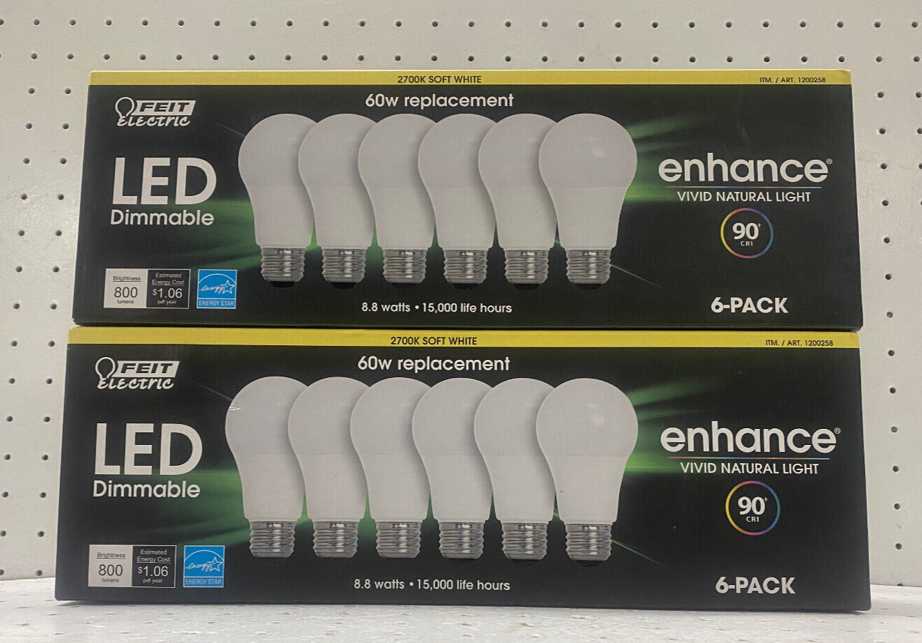 Feit Electric 100W LED Dimmable Replacement Bulb 8 Pack 15K Life Hours ...