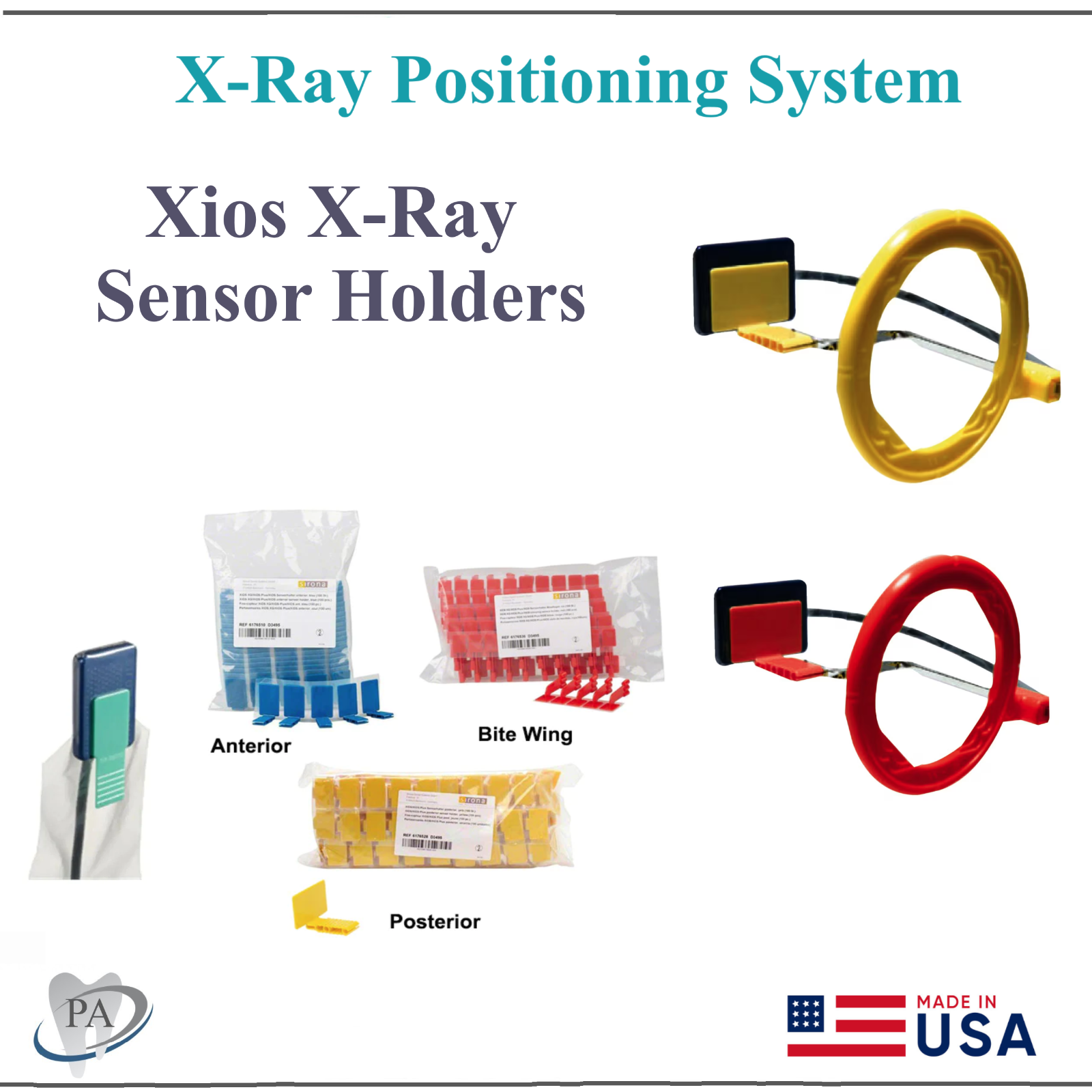 X-Ray Xios Sensor Holders Bitewing, Posterior, Anterior, Arm & Ring ...