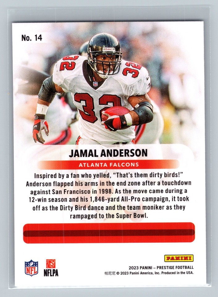 Jamal Anderson #14 2023 Panini Prestige Atlanta Falcons | eBay