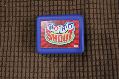 Word Shout Travel Family Game 2004 Dice Letter Cubes in Travel Case Pre ...