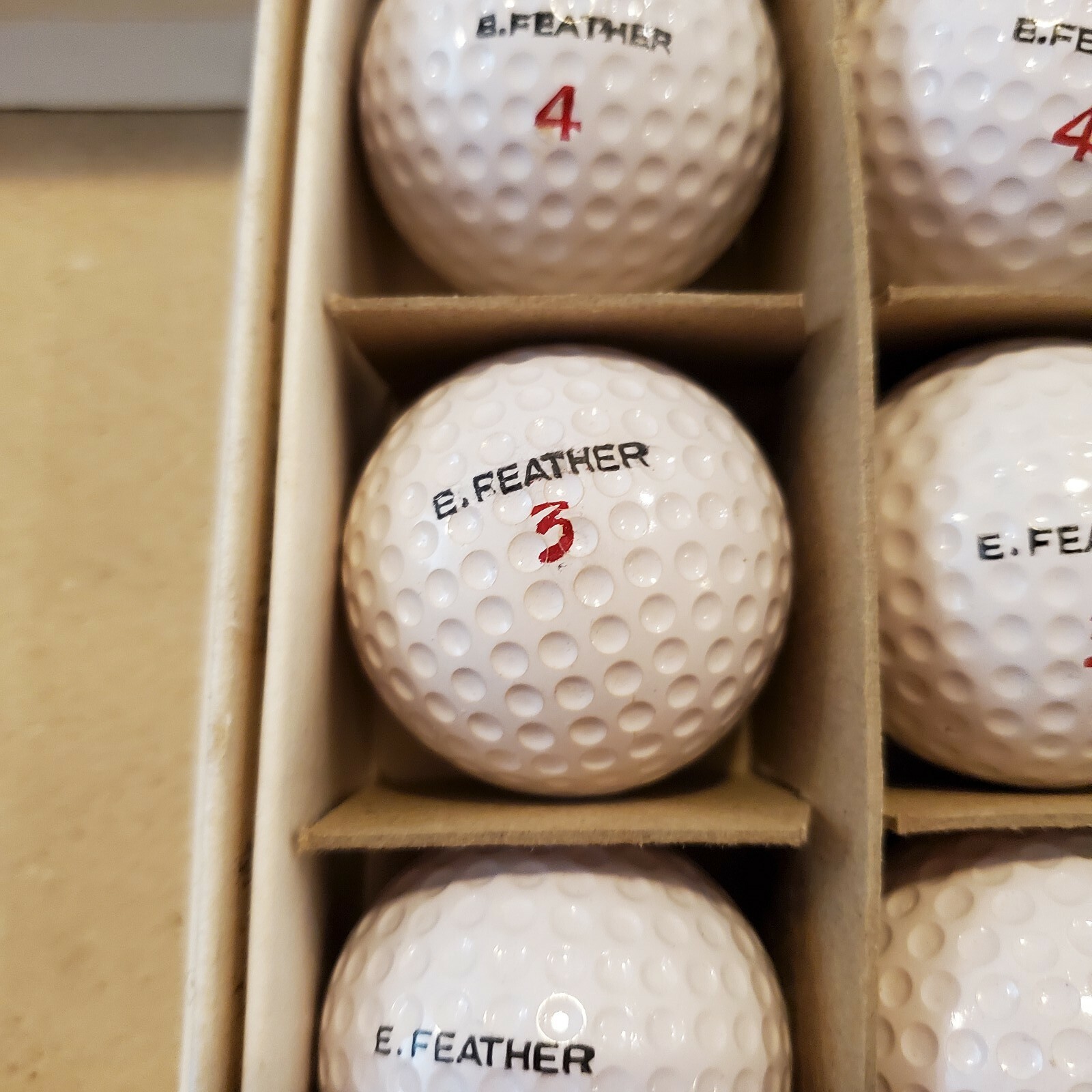 Lot Of 9 Vintage E. Feather Japan 1960 Signature Golf Balls New Un-used ...