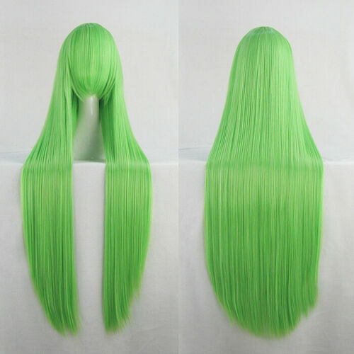 Anime Halloween Code Geass C.C 100CM Cosplay Costume Party Hair Wig | eBay
