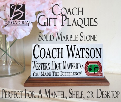 Track Coach Gift Plaque Custom Team Appreciation Award For Great ...