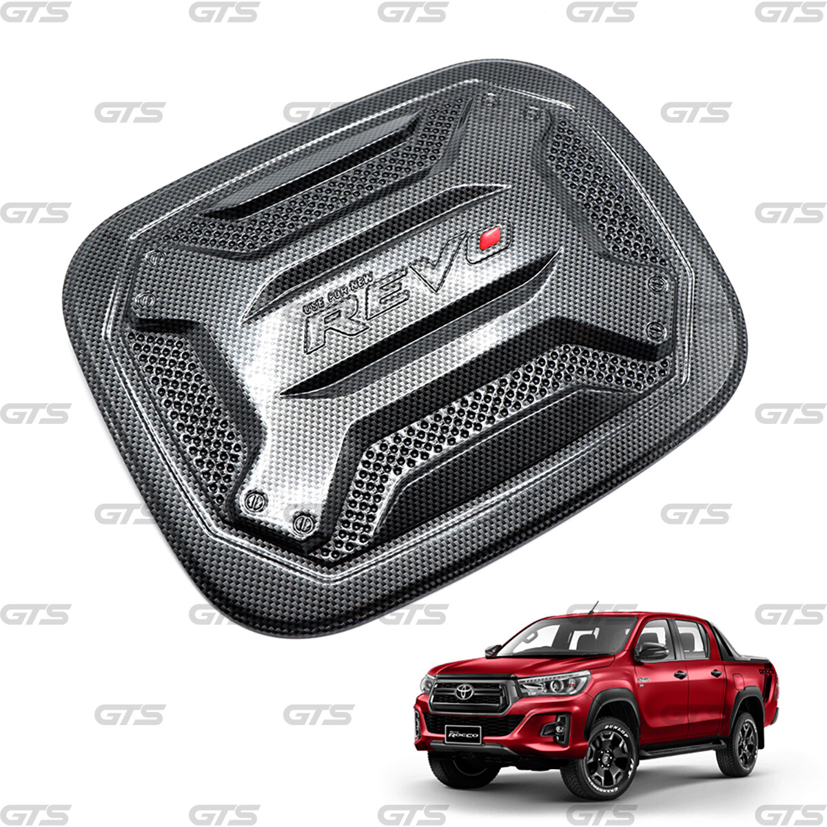Carbon Fuel Oil Tank Cap Cover Trim Fits Toyota Hilux Revo 4WD 4x4 2015 ...